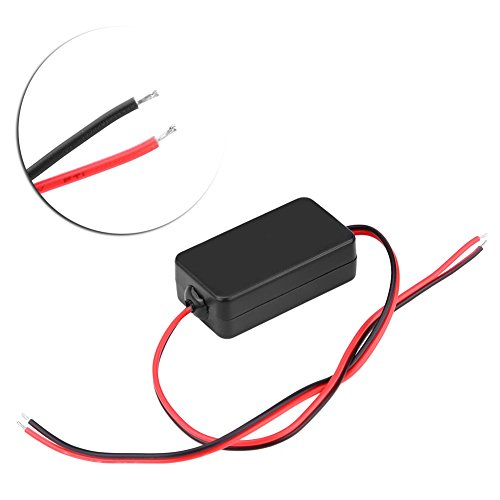 Qiilu Car Rear View Camera Rectifier 12V DC Car Rearview Camera Power Relay Capacitor Backup Camera Filter Rectifier
