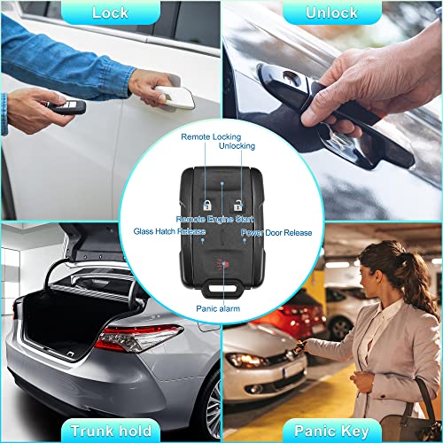 X AUTOHAUX 2pcs 3 Button Keyless Entry Remote Control Replacement Key Fob Proximity Smart Fob M3N32337100 for Chevrolet Silverado Colorado 14-17 315MHz