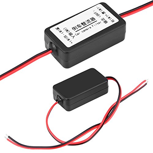 Qiilu Car Rear View Camera Rectifier 12V DC Car Rearview Camera Power Relay Capacitor Backup Camera Filter Rectifier