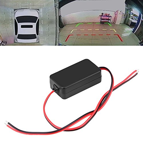 Qiilu Car Rear View Camera Rectifier 12V DC Car Rearview Camera Power Relay Capacitor Backup Camera Filter Rectifier