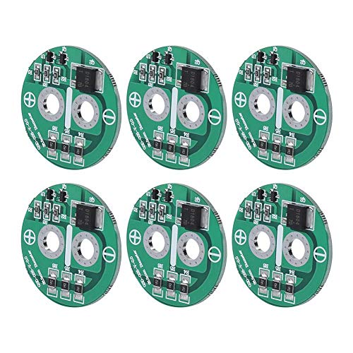 Diyeeni 6Pcs Super Capacitor Protection Board, 2.5V Super Capacitor Battery, Capacitor Protection Board Module, Protects Capacitor from Exceeding The Limiting Voltag