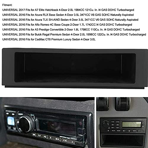 SIGRID Universal Car Double 1 Din Dash Cup Holder Storage Box Plastic for Stereo Radio