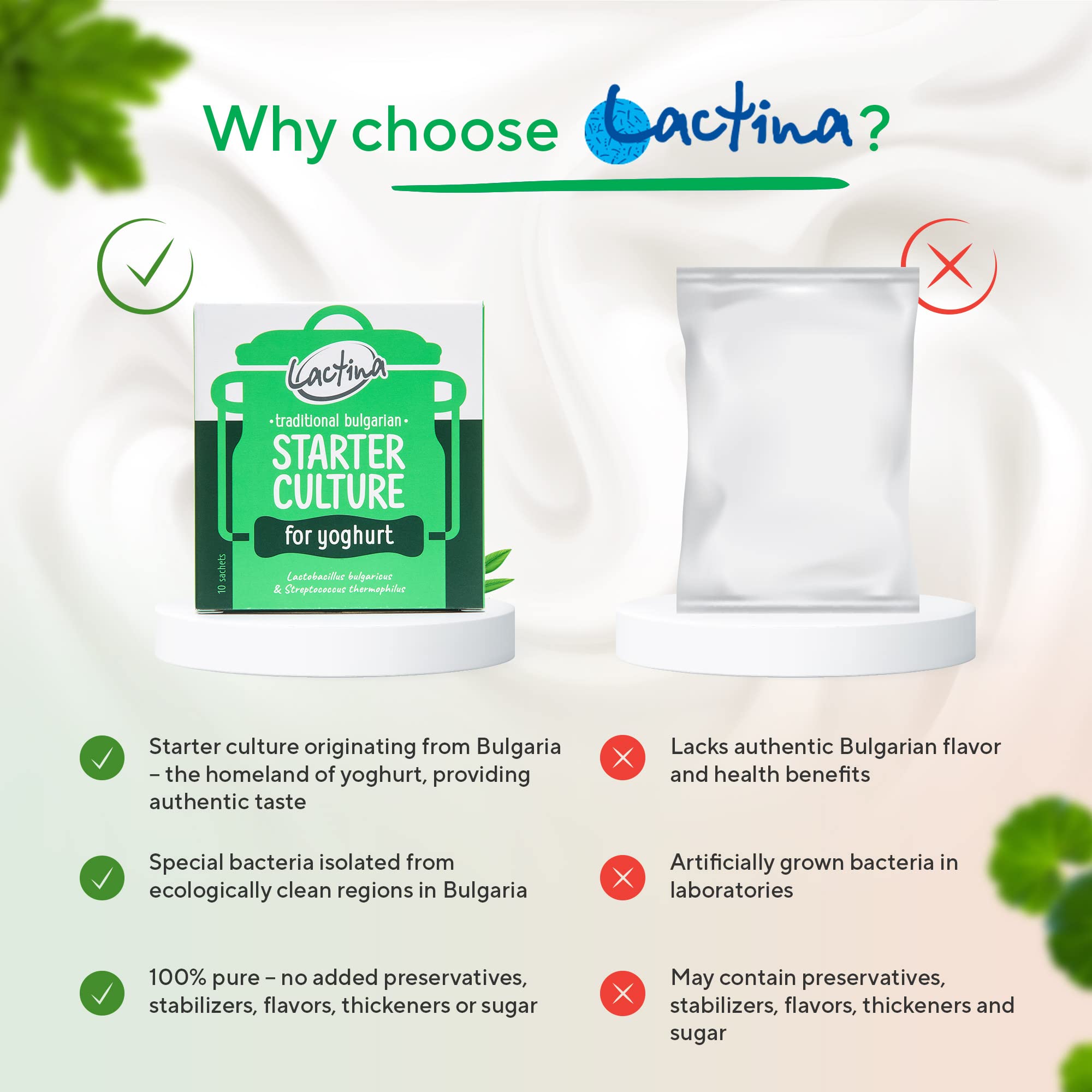 Bulgarian Yogurt Starter Culture Natural Probiotic Yogurt Culture Starter Homemade Yoghurt Starter 10 Liters Lactobacillus bulgaricus (traditional)