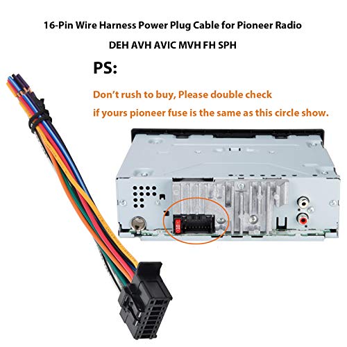 RED WOLF Stereo Replacement for GM to Install Pioneer Radio Wire Harness Connector Adapter Power Plug Cable for GM Chevy Silverado GMC 2002-2008 Model