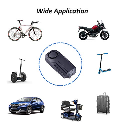 Mengshen Updated Anti Theft Bicycle Alarm, 113dB Waterproof Wireless Alarm with Remote Control for Bike, E-Bike, Motorcycle, Scooter, Trailer