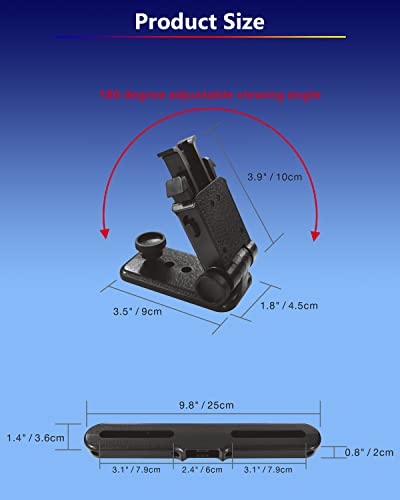 UEME Car Headrest Mounts, Angle Adjustable Headrest Dual Screen DVD Player Mount Holders, 2 Mounting Brackets WONNIE/FANGOR/Sylvania Dual Screen DVD Players