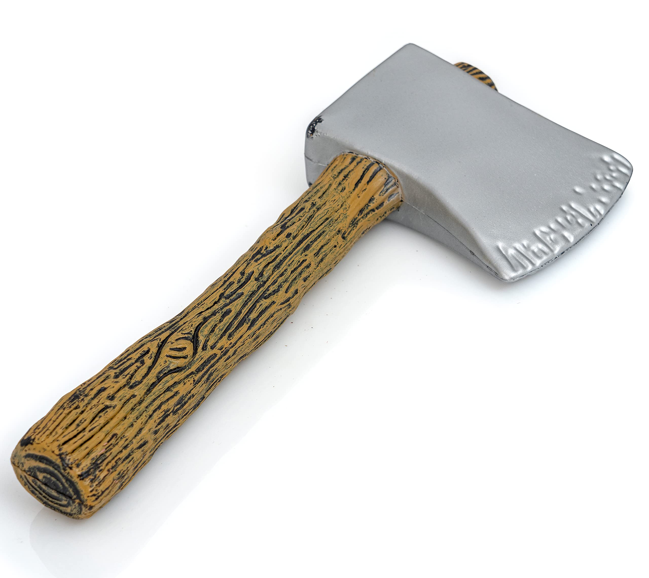 Skeleteen Realistic Hatchet Axe Toy - Wood Look Lumberjack Props Costume Accessories with Fake Tin Blade