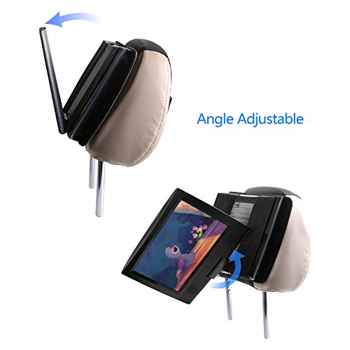Hikig DVD Player Headrest Mount Holder Portable DVD Player Mount Car Back seat Headrest Holder for Swivel & Flip Portable DVD Player 7 ~ 11 Inch