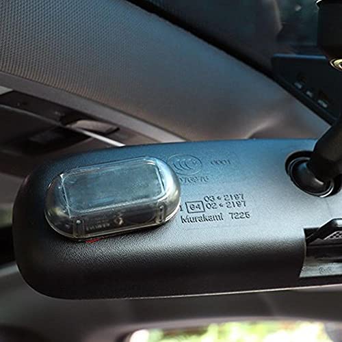 SXRC Car Solar Power Simulated Dummy Alarm Warning Anti-Theft LED Flashing Security Light,Car Alarm Light with New USB Port,Solar Powered Car Alarm System,Flash Strobe Light