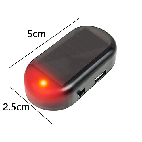 SXRC Car Solar Power Simulated Dummy Alarm Warning Anti-Theft LED Flashing Security Light,Car Alarm Light with New USB Port,Solar Powered Car Alarm System,Flash Strobe Light