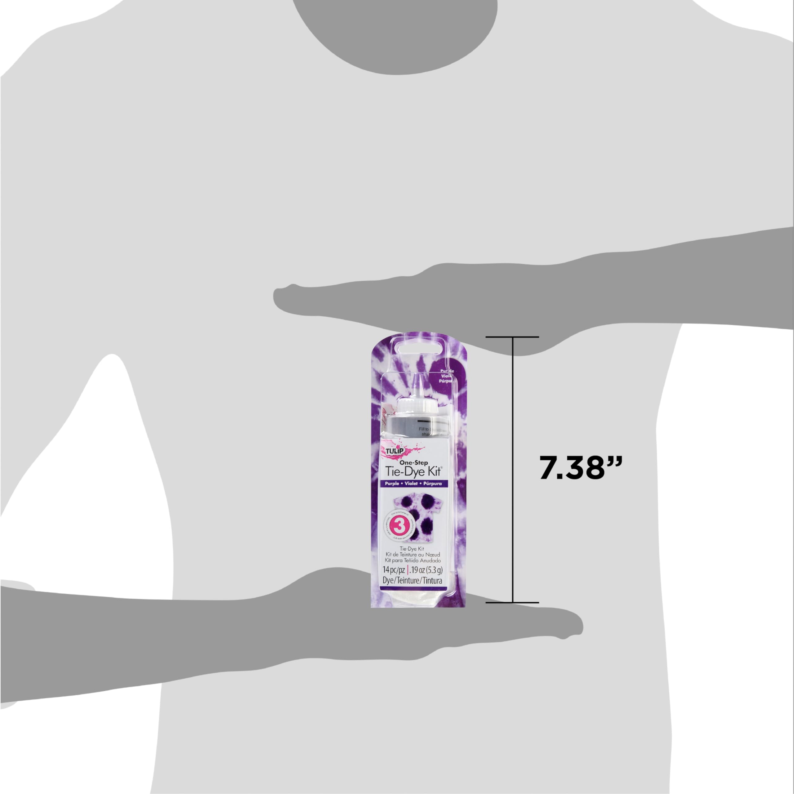 Tulip One-Step Tie-Dye Kit Tulip Fabric Dye Open Stock 21545 Fdy Opstk Purple 3/36, As Detailed