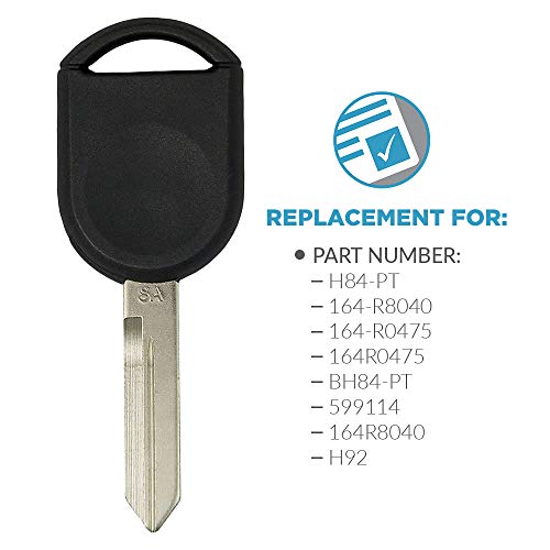 Keyless2Go Replacement for New Uncut 80 Bit Transponder Ignition Car Key H92 H84 H85 (2 Pack)