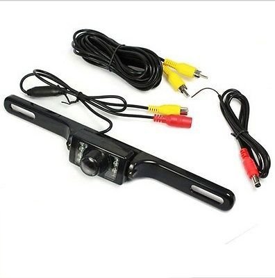 High Definition Color Wide Viewing Angle License Plate Rear View Camera with 7 Infrared Night Vision LED Waterproof Car Rear View Camera by Marvogo