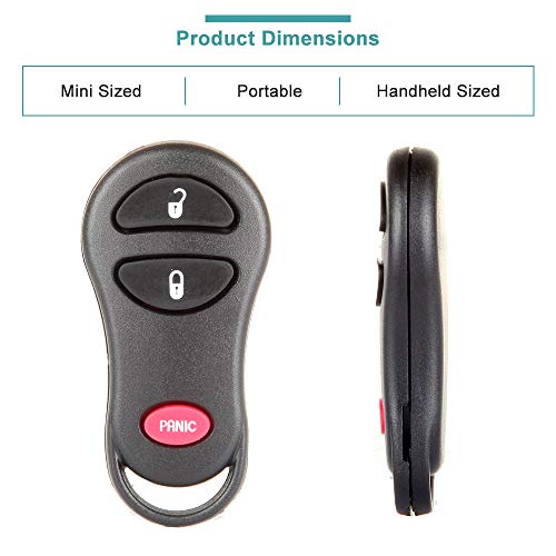SELEAD Flip Key Fob 3 Buttons Keyless Entry Remote fit for 1999-2005 Prowler Voyager Dodge Caravan Dakota Durango Ram Pickup Antitheft Keyless Entry Systems GQ43VT17T-1 1pc US Stock
