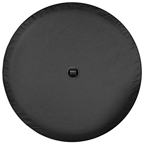 Boomerang - 32" Soft JL Tire Cover for Jeep Wrangler JL (with Back-up Camera) - Sport & Sahara (2018-2021) - Black Denim Vinyl - Integrated Camera Hood