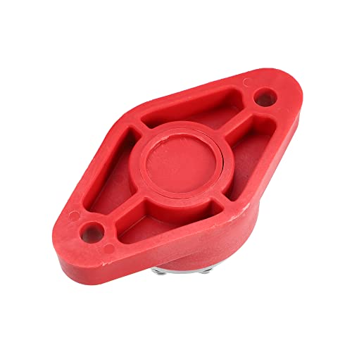 X AUTOHAUX 1 Set 3/8" Power Distribution Block 8 Point Bus Bar 18 Screws Terminal Block with Cover for Boat Car Marine Battery Junction Block Plastic Metal Red