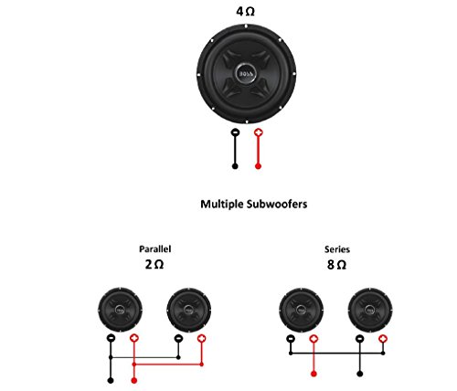 BOSS Audio Systems CXX10 Car Subwoofer - 800 Watts Maximum Power, 10 Inch Subwoofer, Single 4 Ohm Voice Coil, Sold Individually