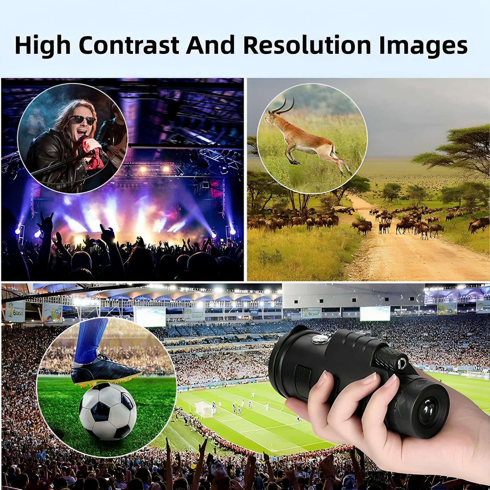 New 2023 Monocular Telescope for Smartphone,High Power Monocular with Smartphone Adapter and Sturdy Tripod, BAK4 Prism Monocular for Boating/Yachting/Sports/Bird Watching/Auto Racing/Hunting/Trevel