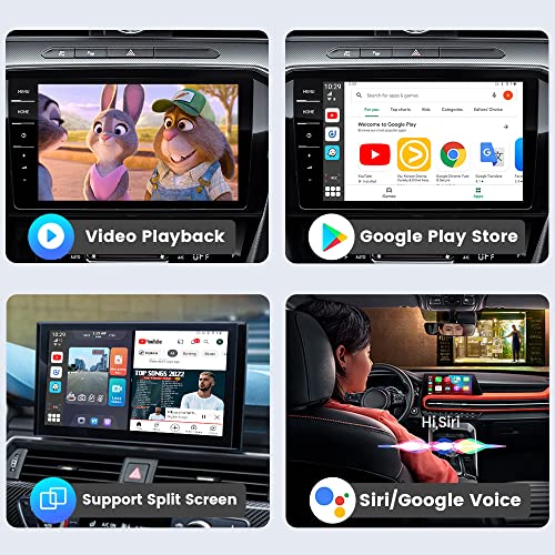 CarlinKit Dash Cam with Wireless CarPlay & Wireless Android Auto Adapter Dash Camrea, 4G+64G, Built in GPS, Support YouTube, Netflix