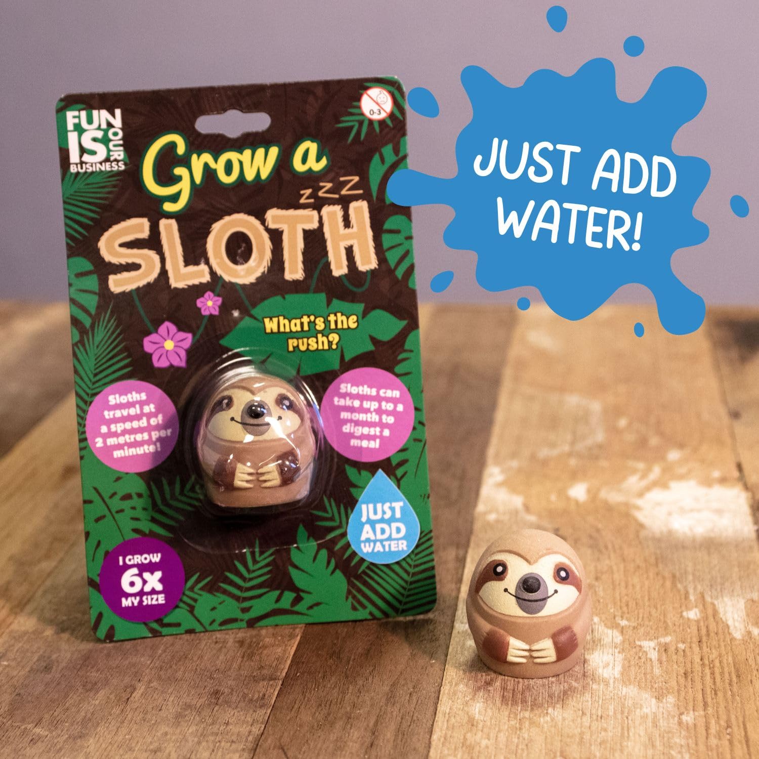 Boxer Gifts Water Growing Toys – Sloths Stocking Stuffers Kids & Adults-Fun Pass The Parcel Gifts & Bingo Items, Brown