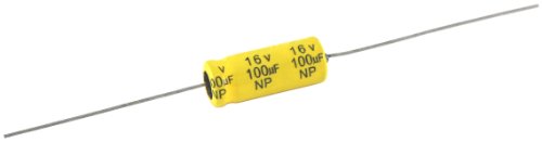 NTE Electronics NPA3.3M63 Series NPA Aluminum Non Polarized Electrolytic Capacitor, 20% Capacitance Tolerance, Axial Lead, 3.3Μf Capacitance, 63V
