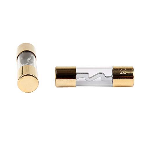 Etopar 5 X 100A AGU Fuse Car Auto Audio Power Safety Protect Glass Tube Gold Plated Radio
