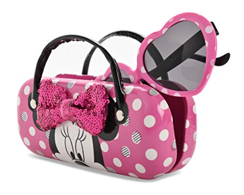 Minnie Mouse Girls Sunglasses for Kids Toddler Sunglasses with Kids Glasses Case (Pink)