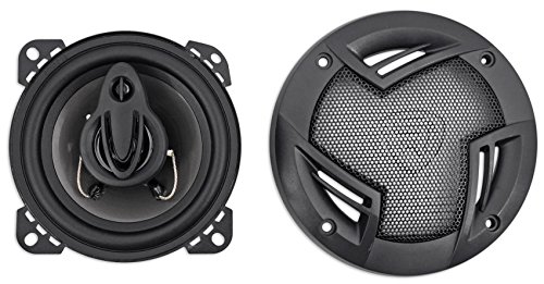 Pair Rockville RV4.3A 4" 3-Way Car Speakers 500 Watts / 70w RMS CEA Rated Total