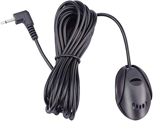 ZVFOTN Mic 2.5mm External Microphone Assembly for Car Vehicle Head Unit Bluetooth Enabled Audio Stereo Radio Receiver GPS DVD with 3m Cable Plug and Play