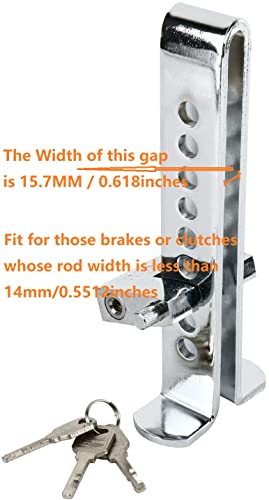 Yaetek 9 Holes Brake Pedal Lock Security Car Auto Stainless Steel Clutch Lock Anti-Theft Device