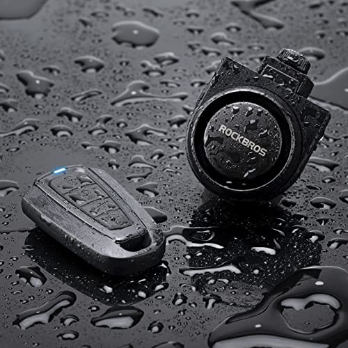 ROCKBROS 115dB Bike Alarm Wireless Vibration Motion Sensor Waterproof Motorcycle Alarm with Remote