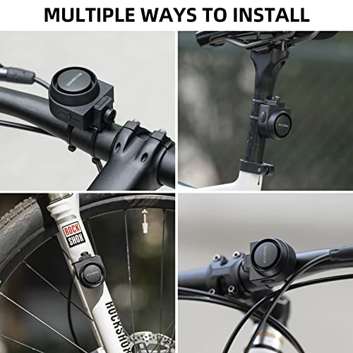 ROCKBROS 115dB Bike Alarm Wireless Vibration Motion Sensor Waterproof Motorcycle Alarm with Remote
