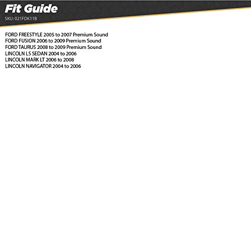 Scosche FDK11B Compatible with Select 2003-08 Ford Premium Sound or Audiophile; Power/Speaker and RCA to Sub Amp input Wire Harness / Connectors