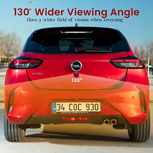 Pyle Universal Mount Front Rear Camera - 1.25β Marine Grade Waterproof Cam Built-in Distance Scale Lines Backup Parking/Reverse Assist w/ Night Vision LED 420 TVL Resolution & RCA Output PLCM39FRV