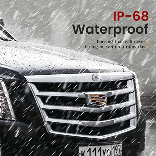 Pyle Universal Mount Front Rear Camera - 1.25β Marine Grade Waterproof Cam Built-in Distance Scale Lines Backup Parking/Reverse Assist w/ Night Vision LED 420 TVL Resolution & RCA Output PLCM39FRV