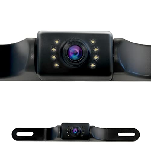AutoSky Newest HD Back up Camera, 8 LED License Plate Reverse Camera - Back up Camera for Cars, Trucks, Pickups, SUVs or RVs - Easy Installation, Waterproof