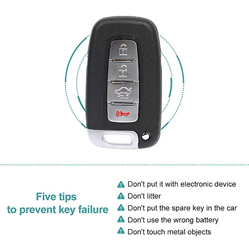 SELEAD Keyless Entry Remote Control Car Key Fob Keyless Entry Remote fit for Hyundai for Kia Azera Equus Genesis Sonata 2011-2015 Antitheft Keyless Entry Systems PCF7952 4 Buttons 1pc US Stock