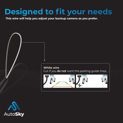 AutoSky Newest HD Back up Camera, 8 LED License Plate Reverse Camera - Back up Camera for Cars, Trucks, Pickups, SUVs or RVs - Easy Installation, Waterproof