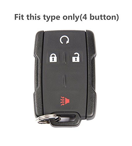 KAWIHEN 2pcs Silicone Smart Remote Key Fob Cover Protector Fit for Chevrolet GMC 4 Button