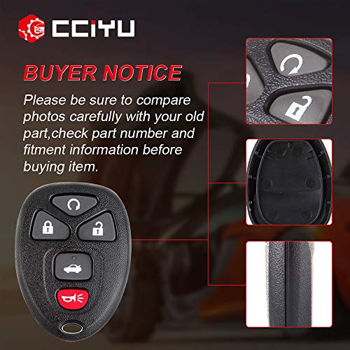cciyu X 1 Flip Key Fob 5 buttons Replacement for 06 07 08 09 10 11 12 13 for Buick Allure LaCrosse for Chevy for Cobalt Series with FCC KOBfor GT04A