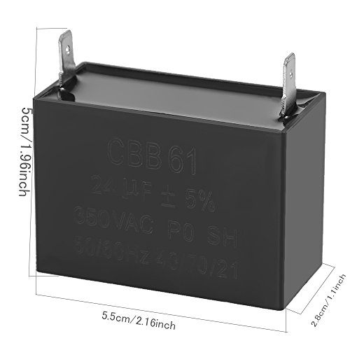 CBB61 24uF 23uF 300 350 400 350V Gasoline Generator Capacitor Replaces for Jkd Dianz Dongrong Ruva