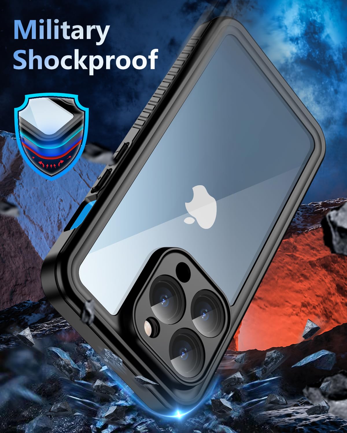 Oneagle for iPhone 15 Pro Case Waterproof,[IP68 Waterproof][Built-in Screen & Lens Protector][Dustproof][Real 360°] Full Body Heavy Duty Rugged Shockproof Protective iPhone 15 Pro Phone Case 6.1"