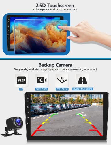 for Honda Civic 2001-2005 Android Car Stereo Support Wireless Carplay/Android Auto with 9 inch Touchscreen WiFi GPS Navigation BT USB FM/RDS Radio Receiver Backup Camera Steering Wheel Control