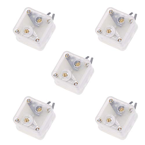 Acxico 5Pcs 223p Duplex Radio Variable Capacitor 60pf/140pf 2.1mm Hole Shaft for Pocket Radio Accessories
