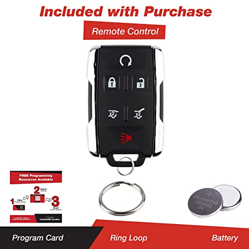 KeylessOption Keyless Entry Remote Control Car Key Fob Replacement for Suburban Tahoe M3N-32337100