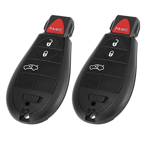X AUTOHAUX 2pcs Replacement Keyless Remote Car Key Fob 433Mhz 4 Button for Dodge Dart 13-16 M3N32297100 56046771AA 56046771 AA 56046767AA 56046767 AA
