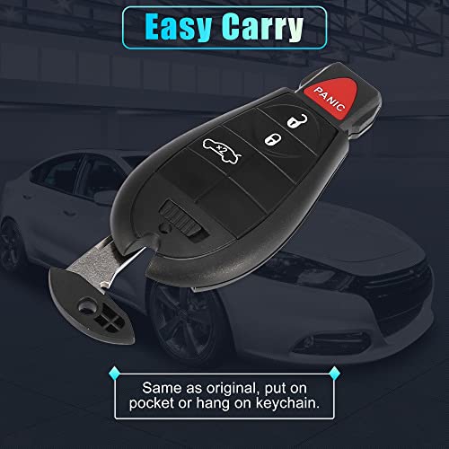 X AUTOHAUX 2pcs Replacement Keyless Remote Car Key Fob 433Mhz 4 Button for Dodge Dart 13-16 M3N32297100 56046771AA 56046771 AA 56046767AA 56046767 AA