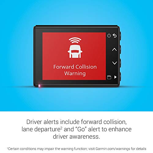 Garmin Dash Cam 56, Wide 140-Degree Field of View In 1440P HD, 2" LCD Screen and Voice Control, Very Compact with Automatic Incident Detection and Recording