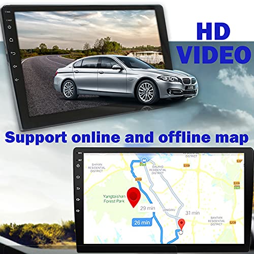 Binize Android 10.1 Inch Double Din Car Stereo Compatible with Wireless Carplay Android Auto Head Unit Car Radio Touchscreen Bluetooth Car Stereo with Backup Camera Car in-Dash Navigation GPS Units
