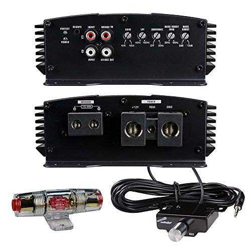Audiopipe APMN-2000 RMS Class D Monoblock Subwoofer Amplifier, 2000W Mono Sub Amp